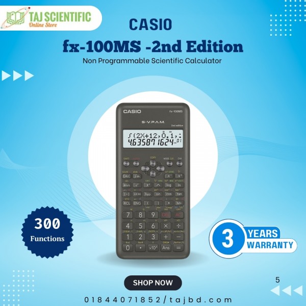CASIO SCIENTIFIC CALCULATOR FX-100MS 2nd Edition